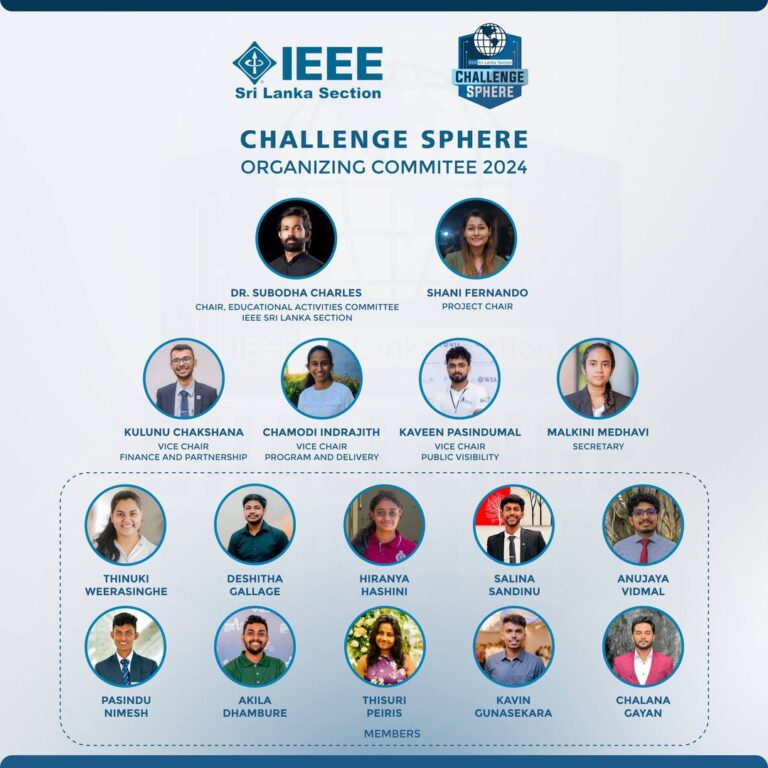 IEEE Sri Lanka – Challenge Sphere Organizing Committee – IEEE Sri Lanka ...